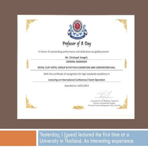 Guest Lecture - Siam University | PPT