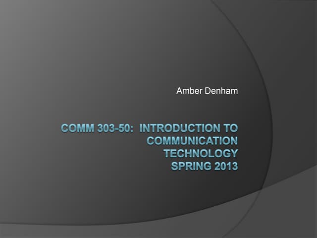 Amber Denham presentations