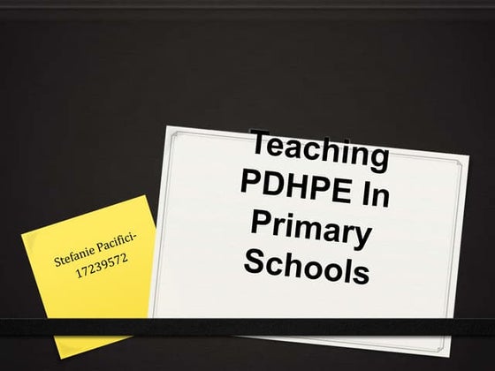 Rationale for teaching pdhpe | PPTX