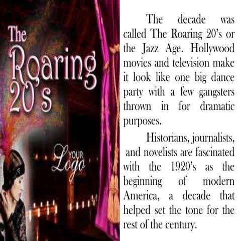 The Roaring Twenties in Canada Powerpoint | PPTX