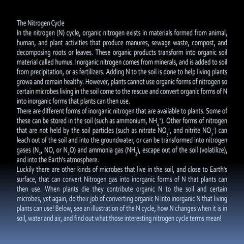 Nitrogen cycle | PPT