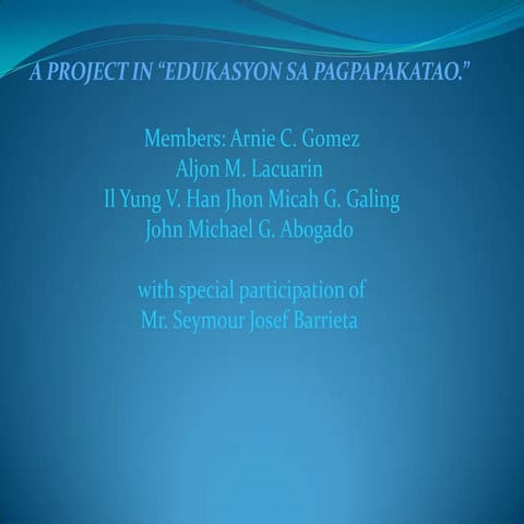 Project in Values IV | PPTX