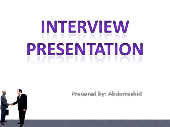 Interview Presentation | PPT | Automotive Industry | Industries