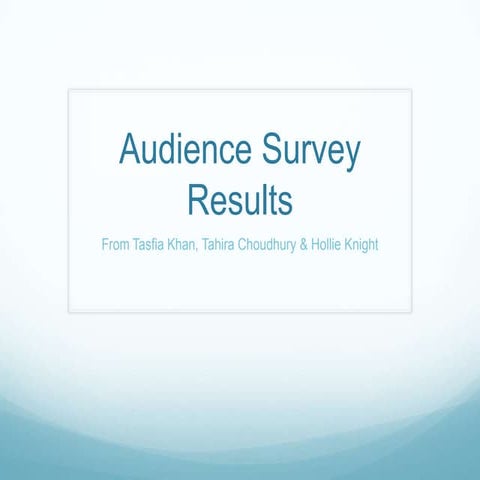 group media audience survey | PPTX | Music | Entertainment