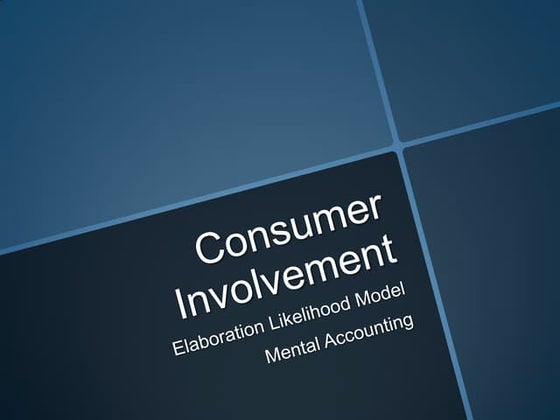 consumer behaviour Involvement ppt | PPT | Science