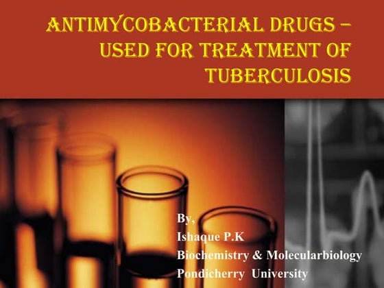 Antitubercular drugs | PPTX