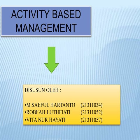 aktivity based management | PPTX