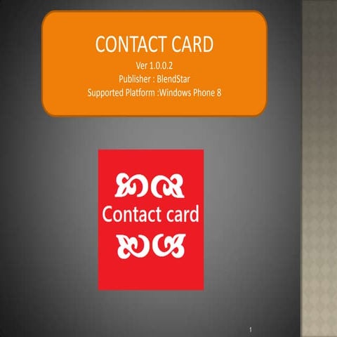 Contact Card | PPT
