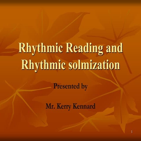 Rhythm - using different books | PPTX