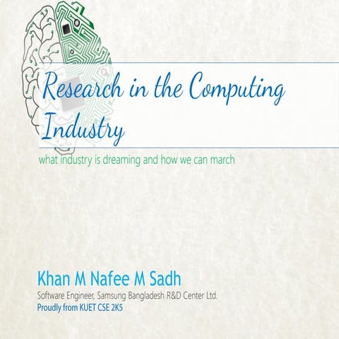 Research in the Computing Industry | PPT