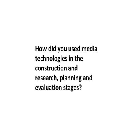 Media evaluation 4 | PPT