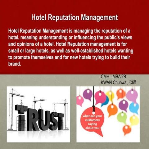 Hotel Reputation Management | PPT