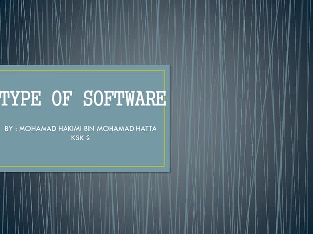Computer Software & its Types | PPTX