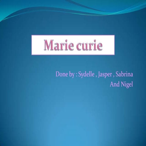 marie curie | PPT