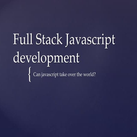 Mean full stack development