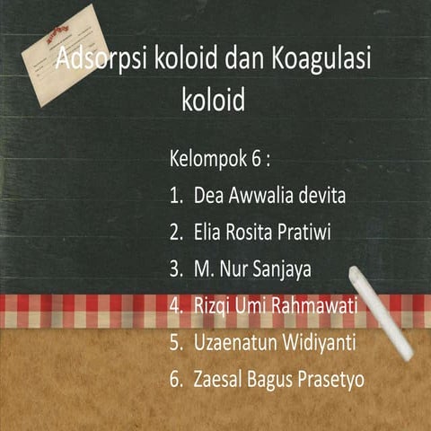 koloid adsorpsi dan koagulasi | PPTX