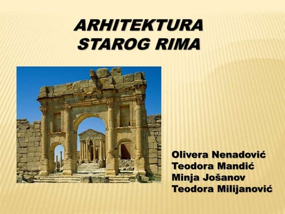 Arhitektura starog Rima | PPTX