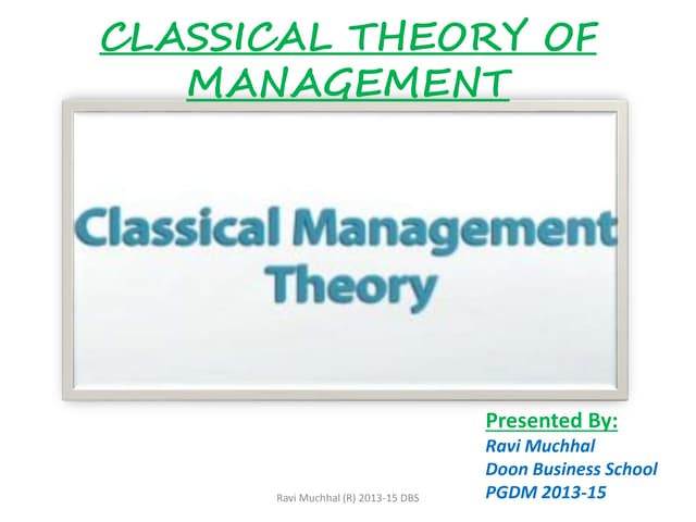 The evolution of management theory | PPT