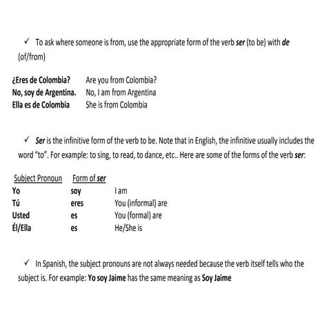 Spanish Lesson On ¿De Dónde Eres? | PPTX