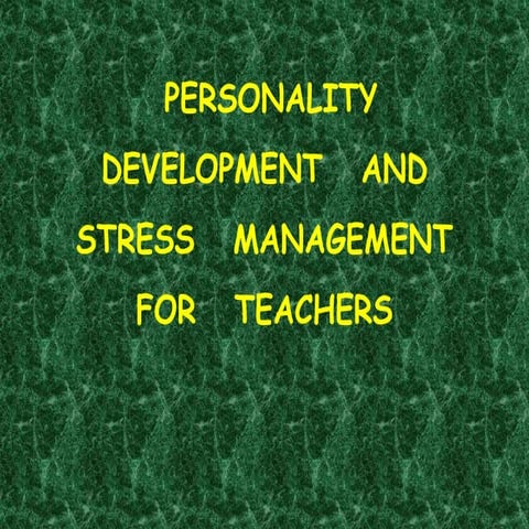 stress management for teachers | PPTX