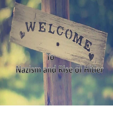 nazism and the rise of hitler | PPTX