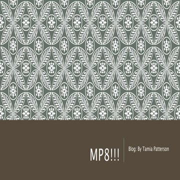 Advertisement of the mp8 | PPTX