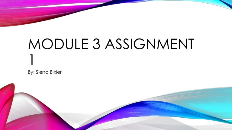 Module 3 Assignment 1