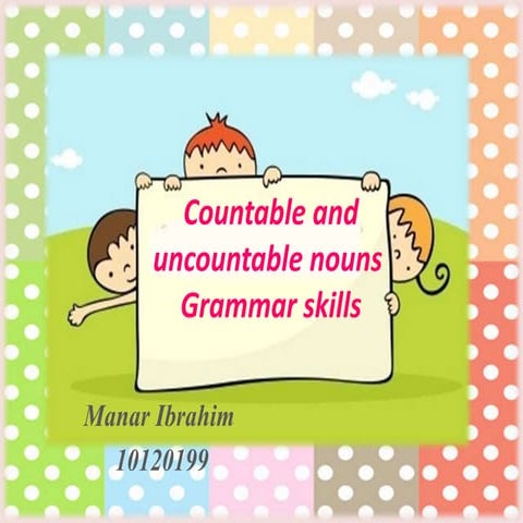 Countable and uncountable nouns | PPT
