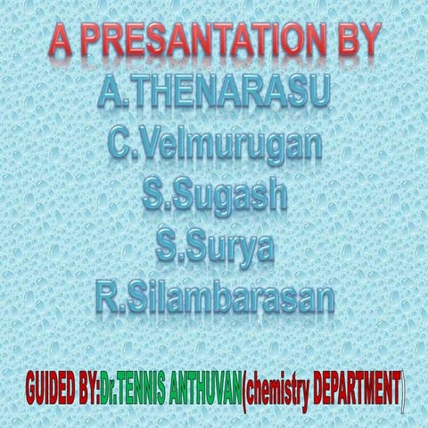 CHEMISTRY PRESENTATION FOR COLLEGE LEVEL | PPTX