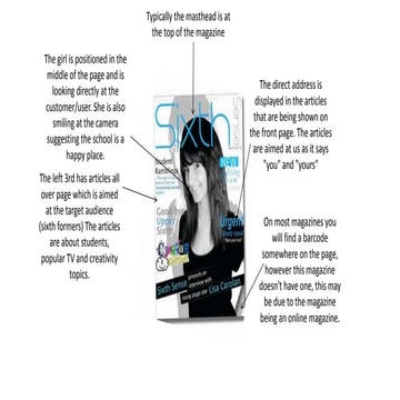 Preliminary Task- School magazine front cover design | DOCX