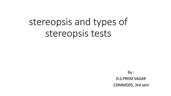 Stereopsis | PPT