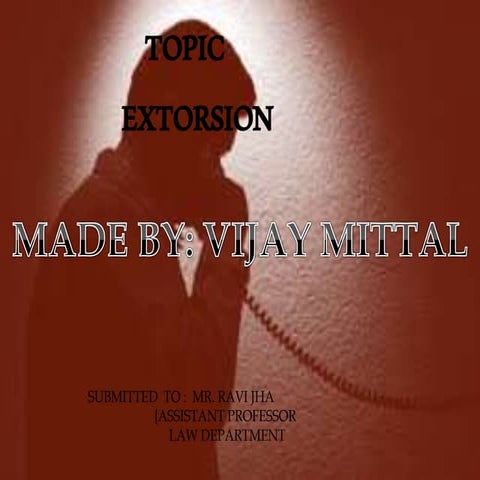 extorsion section 383 | PPTX