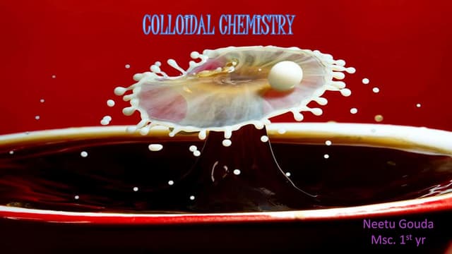 Colloidal system in food | PPT