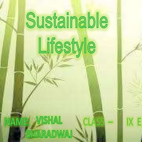 Sustainable Lifestyle | PPTX