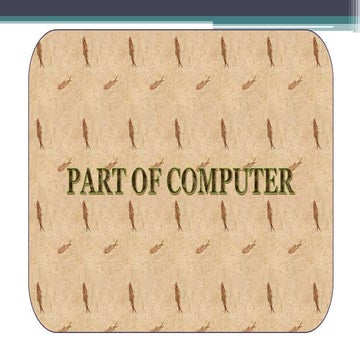 part of computer | PPT