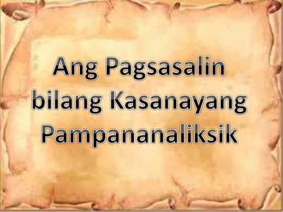 Mga hakbang sa Pagsasalin | PPT