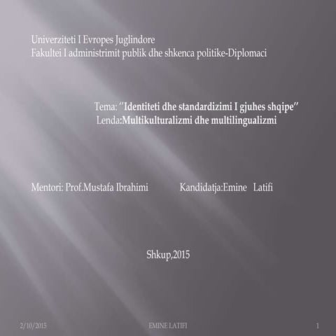 Fonetike dhe Fonologji e Shqipes | PPTX