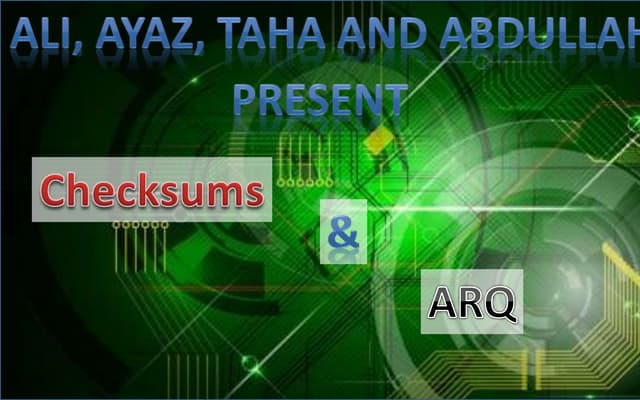 Sliding window protocol(ARQ technique) | PPTX