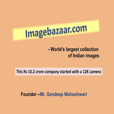 Image bazaar(Sandeep maheshwari) | PPTX