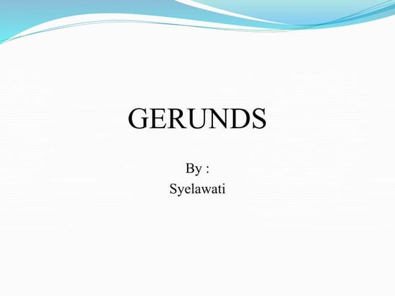 Gerund | PPT