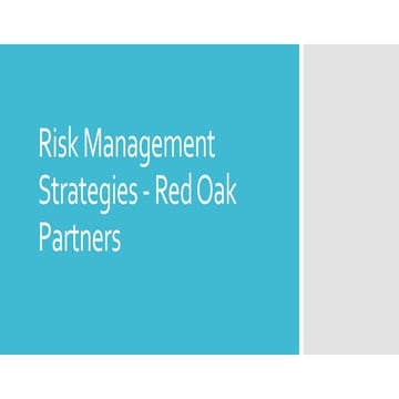 Risk Management Strategies - Red Oak Partners | PPT