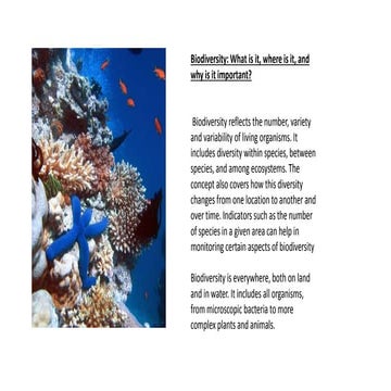 BIODIVERSITY LOSS AND CONSERVATION BIOLOGY | PPTX
