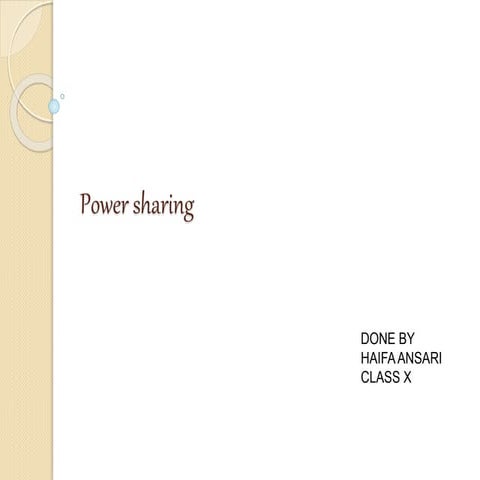 power sharing | PPTX | Civic affairs | Politics