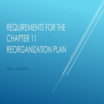 Requirements for the Chapter 11 Reorganization Plan | PPTX