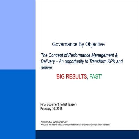 Creating a Delivery Unit at Government Level | PPT