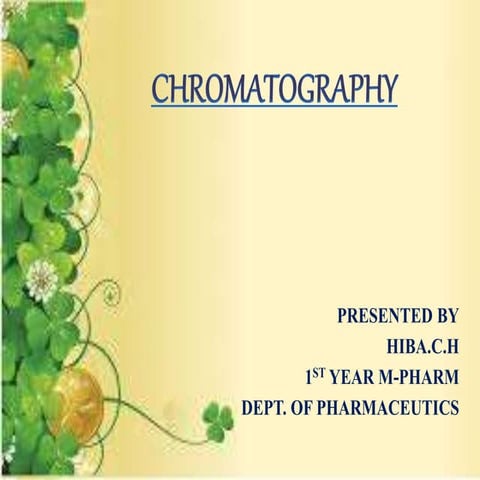 chromatography | PPTX