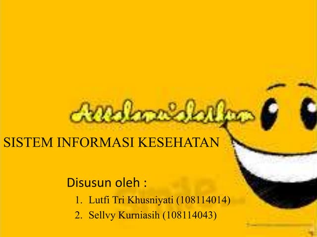SISTEM INFORMASI KESEHATAN | PPTX
