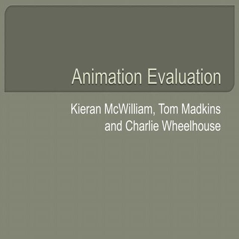 Animation Evaluation | PPTX