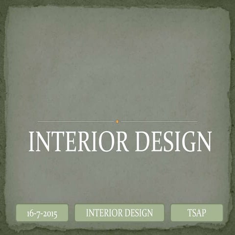 interior design detailing | PPTX