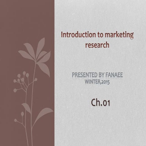 introduction to Marketing Research | PPT